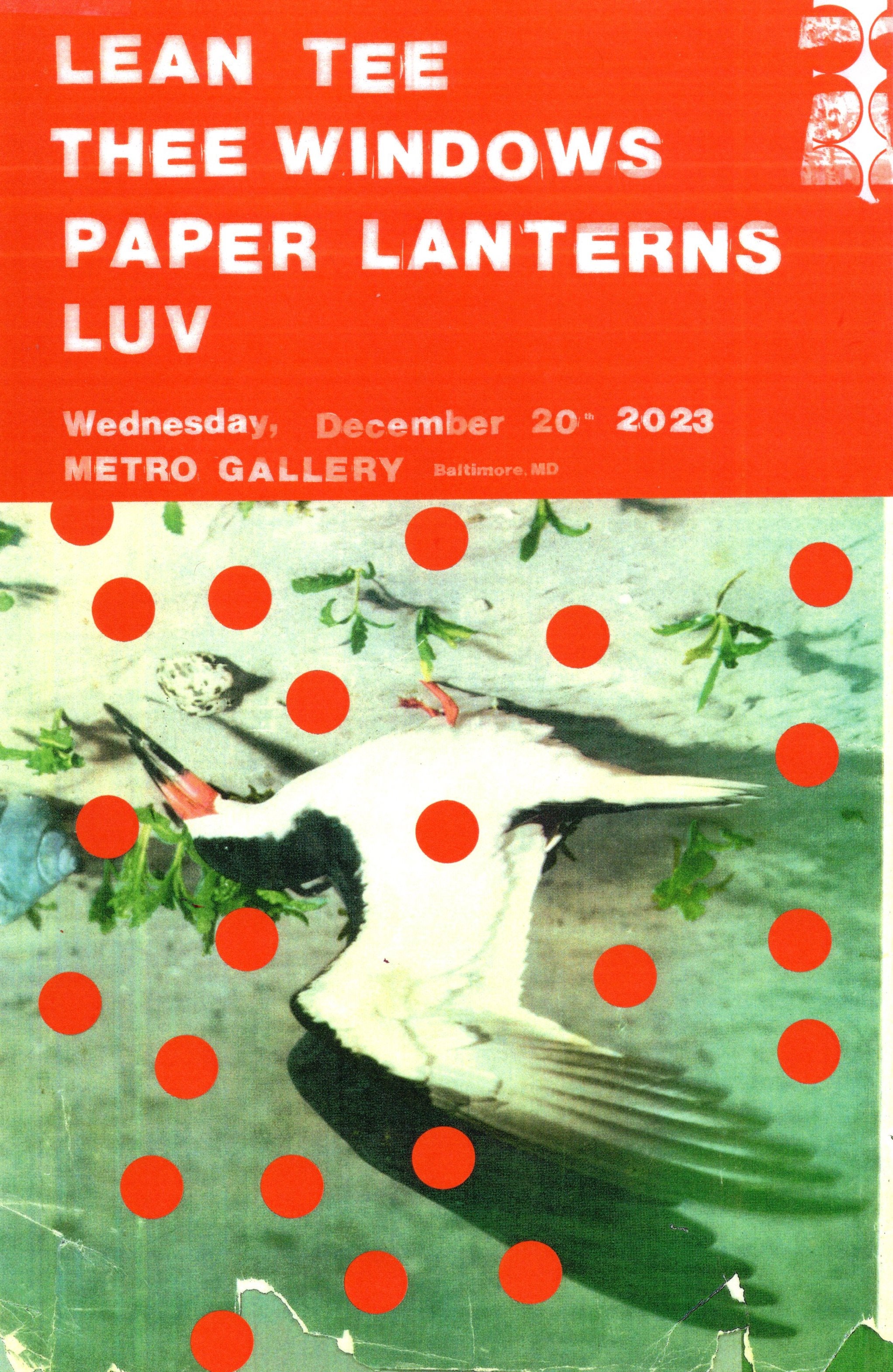 LEAN TEE w/ Thee Windows, Paper Lanterns and Luv | Metro Baltimore ...