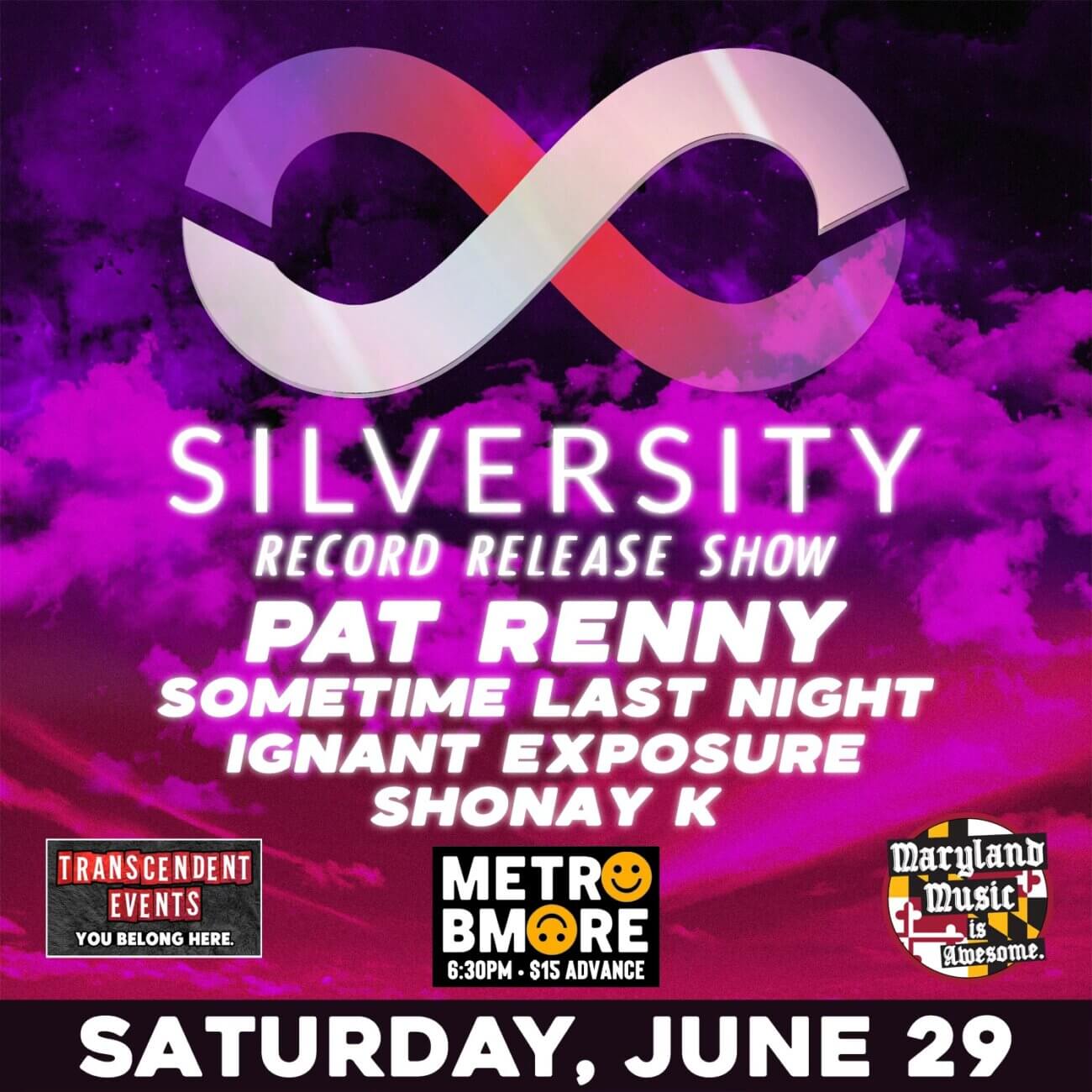 SILVERSITY Record Release Show w/ Pat Renny, Sometime Last Night ...
