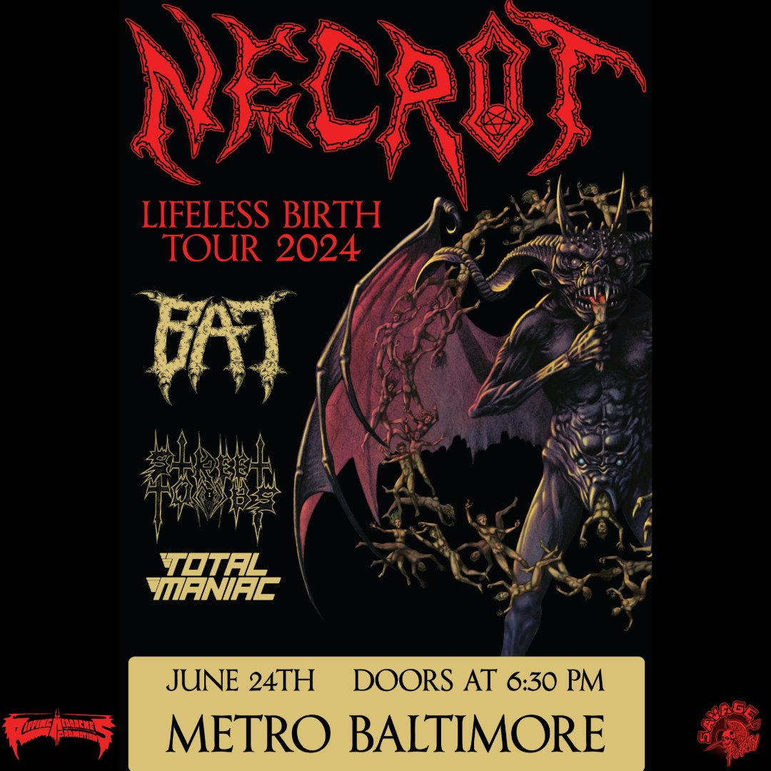 NECROT w/ BAT, Street Tombs and Total Maniac | Metro Baltimore – Metro ...